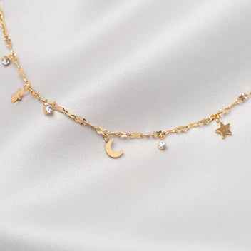 L'ASTRAL - GOLD | CHAÎNE DE CHEVILLE | BIJOUTERIE NEUF.VINGT.CINQ